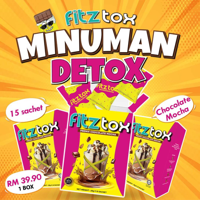 🔥 READYSTOCK 🧍🏼‍♀️FITZTOX MINUMAN DETOX CHOCOLATE MOCHA🧋 | Shopee Malaysia