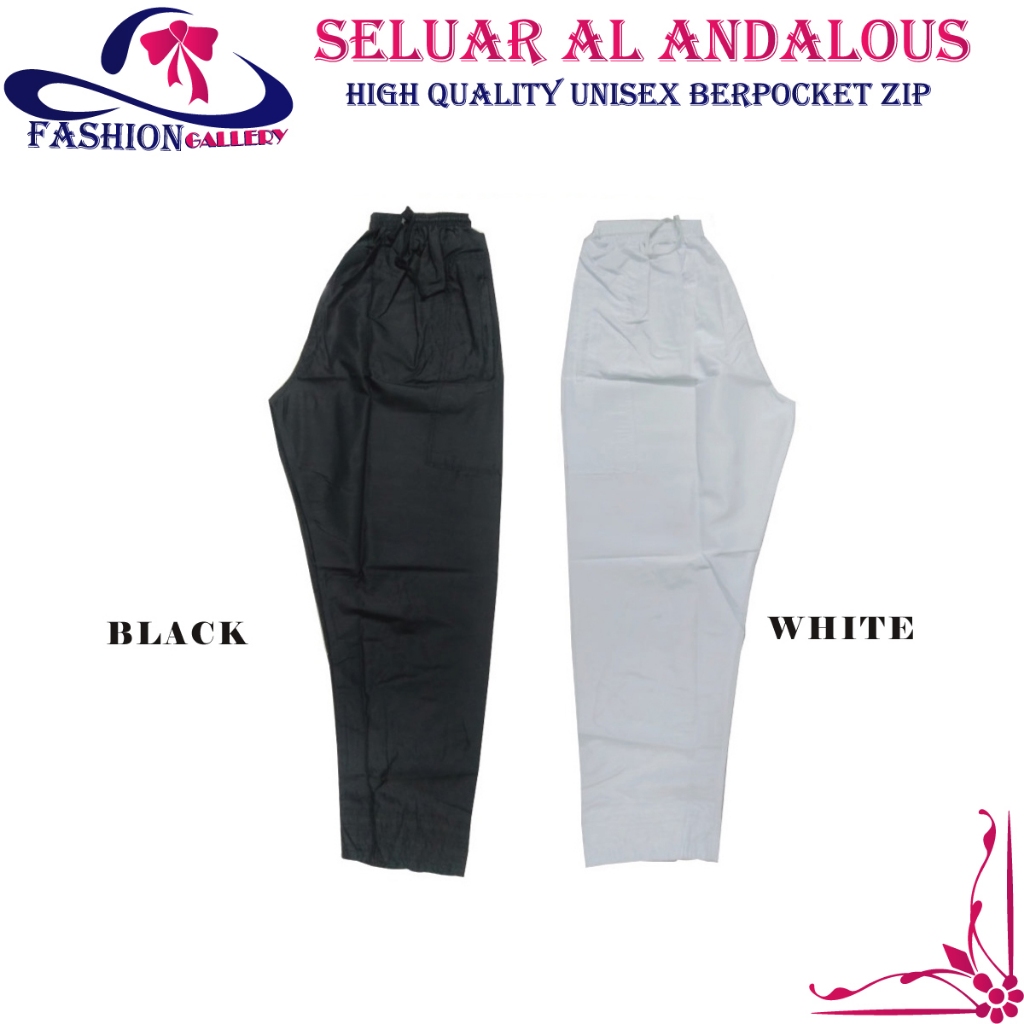 SELUAR AL-ANDALOUSE/SELUAR JUBAH/SELUAR HAJI DAN UMRAH UNISEX WHITE ...