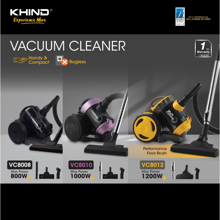 Khind Vacuum Cleaner Bagless Max Power 800W VC8008 | Shopee Malaysia