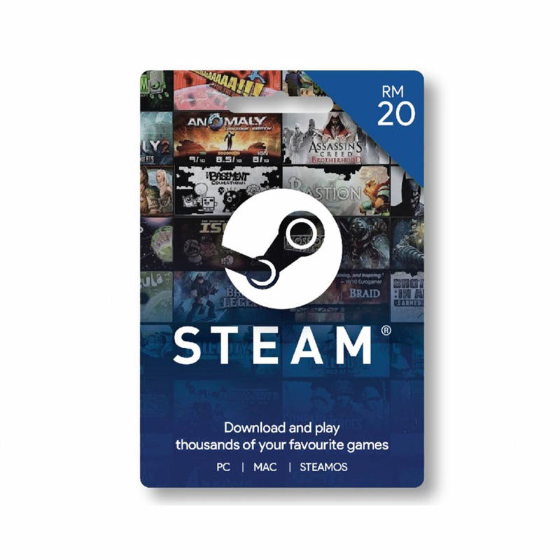 Steam Wallet Code [Malaysia] - RM 20 - Recharge Steam Account! | Shopee Malaysia