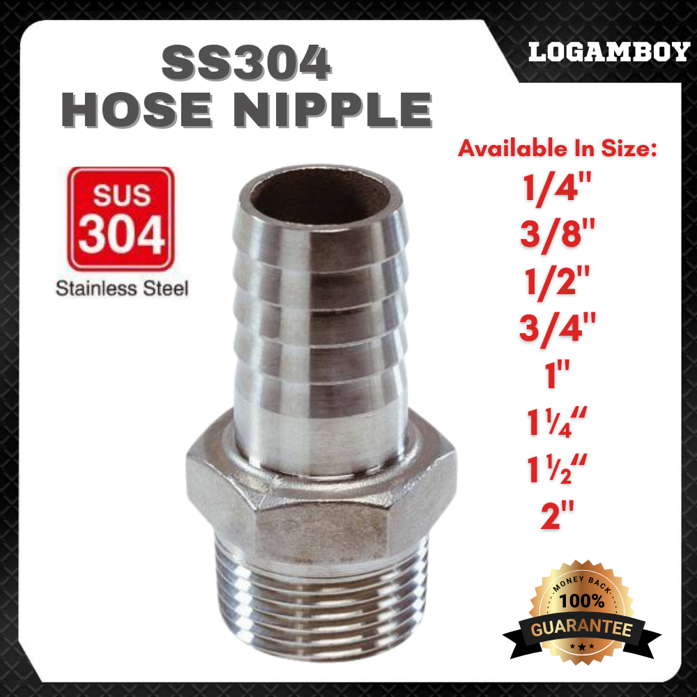 Stainless Steel SS304 Hose Nipple Connector Joint Great Quality Ready ...