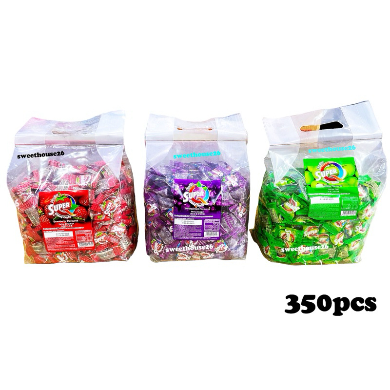 Super Chewy Candy Assorted Fruit Flavour Grape Apple Strawberry 350pcs | Shopee Malaysia
