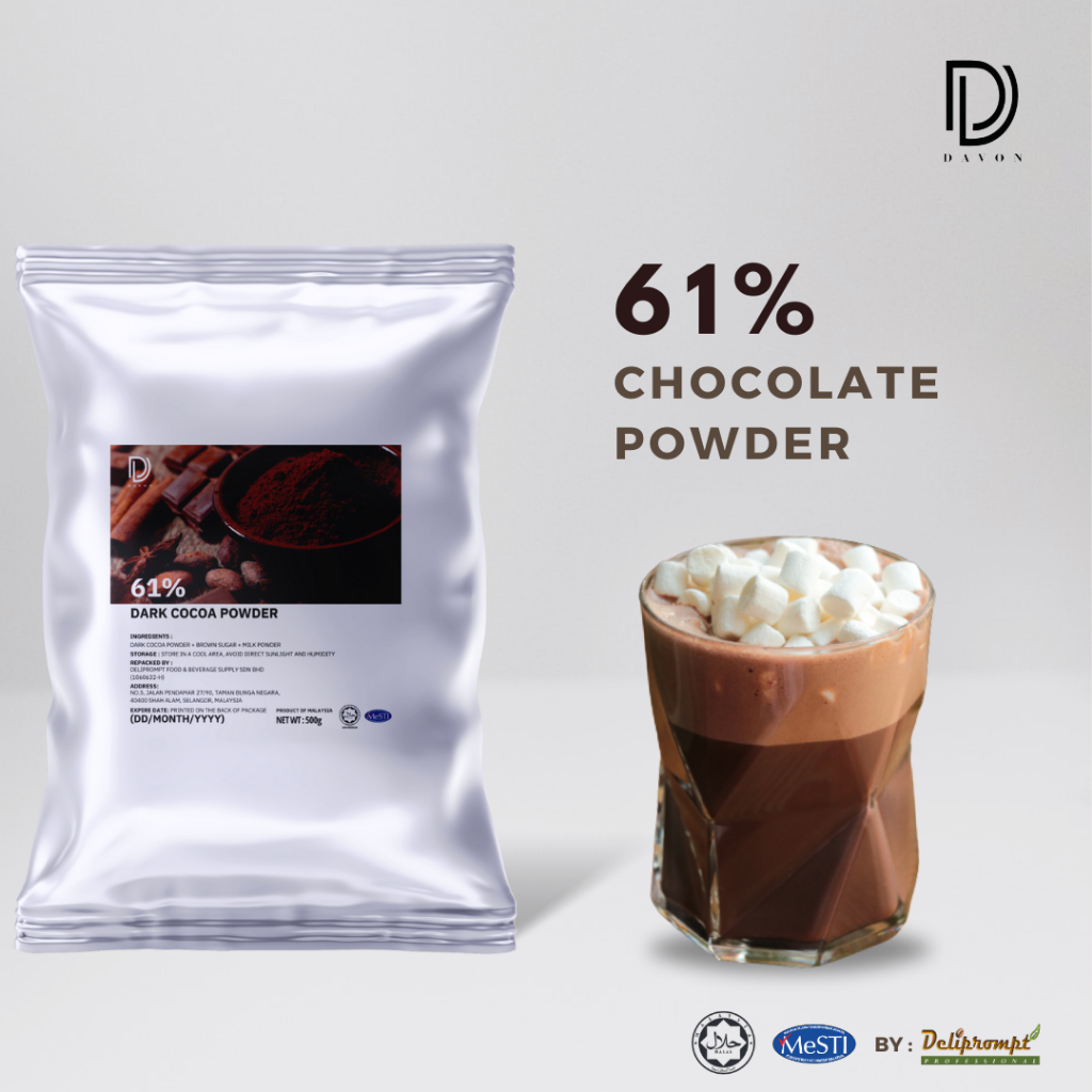 DAVON FRAPPE & LATTE - 61% DARK COCOA POWDER | Shopee Malaysia