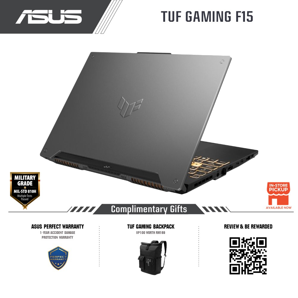 Asus TUF F15 FX507Z-C4HN223W 15.6" FHD 144Hz Gaming Laptop Mecha Gray ( I7-12700H/ 8GB/ 512GB ...