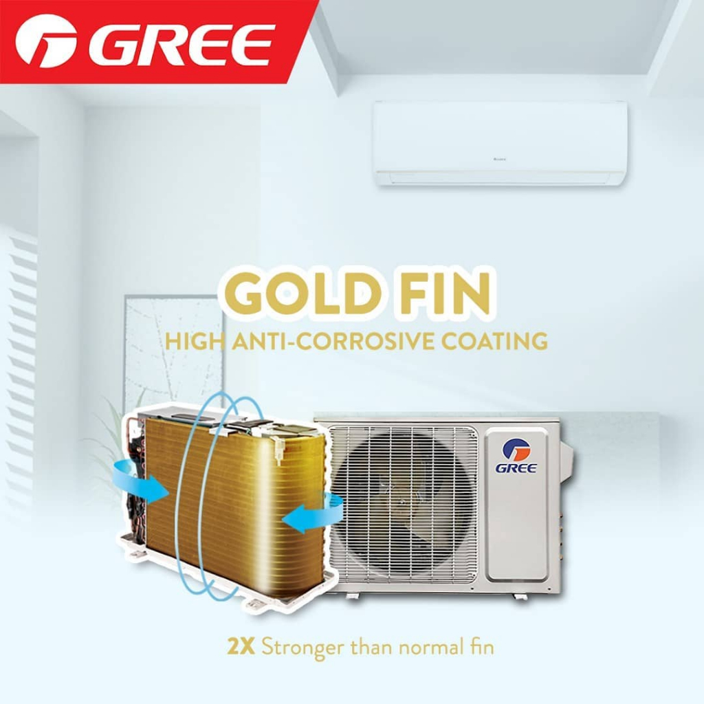 Gree 1HP, 1.5HP, 2.0HP & 2.5HP Cold Plasma LOMO N Series Golden Fin Air ...