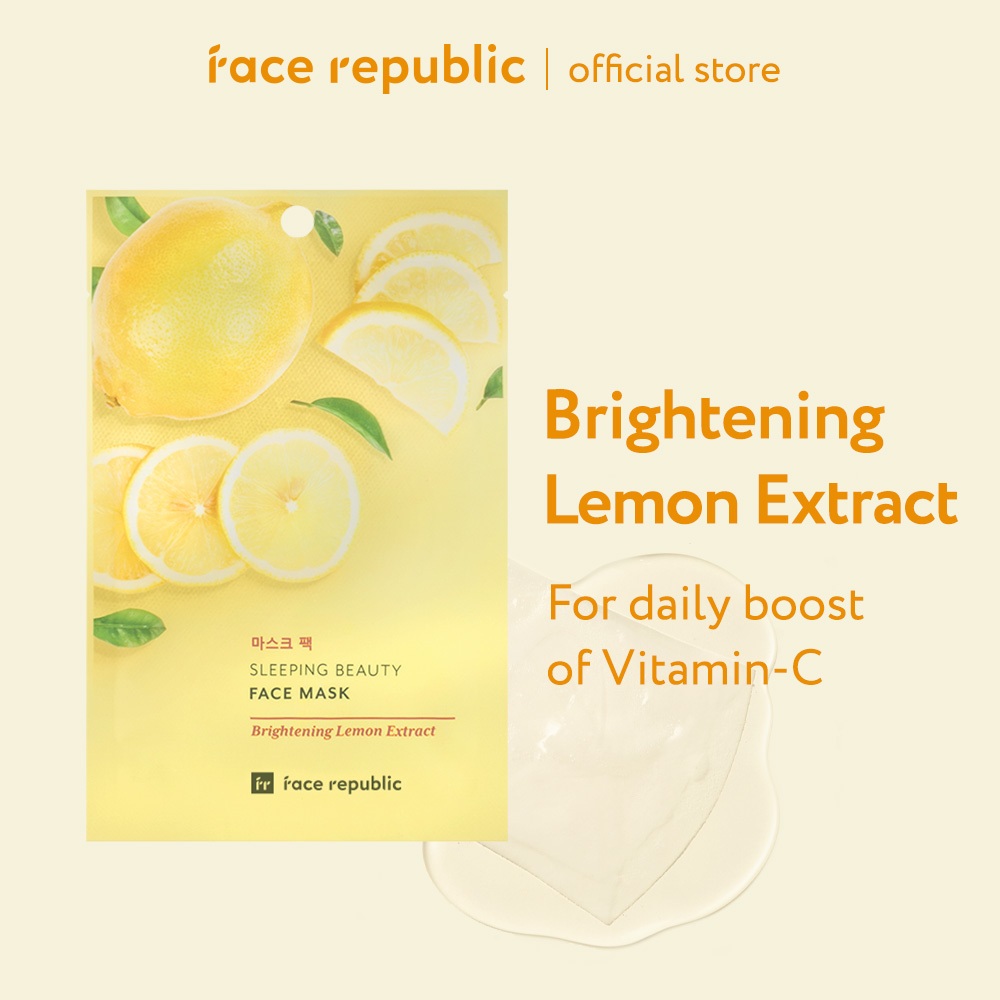 Face Republic Sleeping Beauty Face Mask Brightening Lemon Extract (23g ...