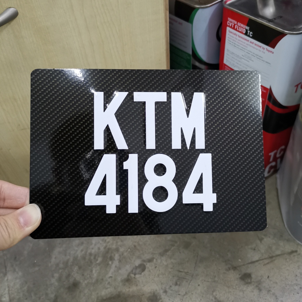 Tracwrap Brand Carbon Fiber No Plate Motor Aluminum Besi Ketuk No Plate ...