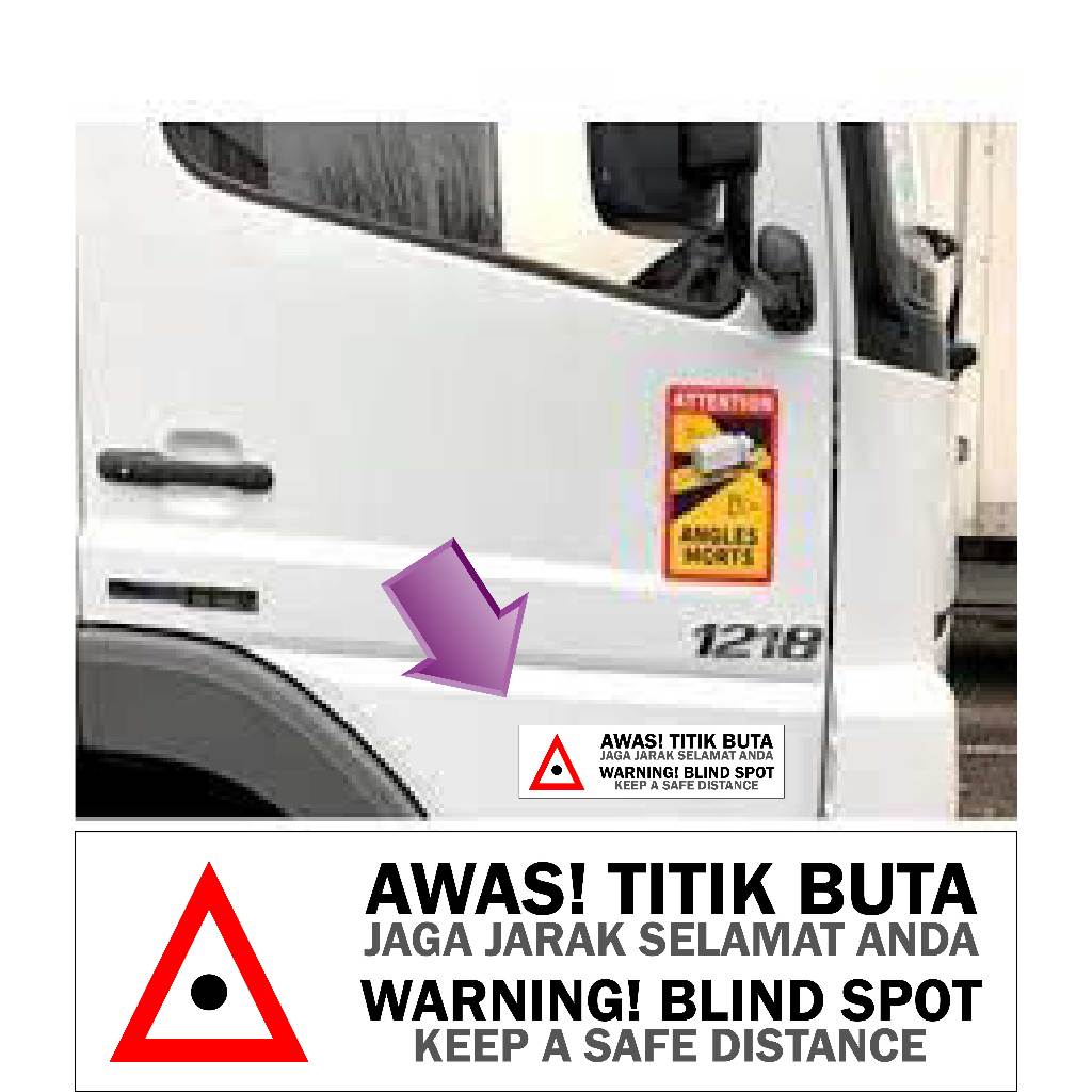 CFS621 Lorry Truck Bus Blind Spot Warning Amaran Titik Buta Lori Trak ...