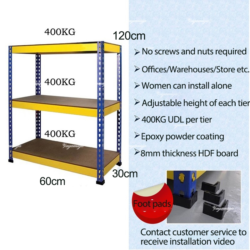AH 🔥 5 Tier RACK Boltless Rack Home Storage Warehouse Store Room Office ...