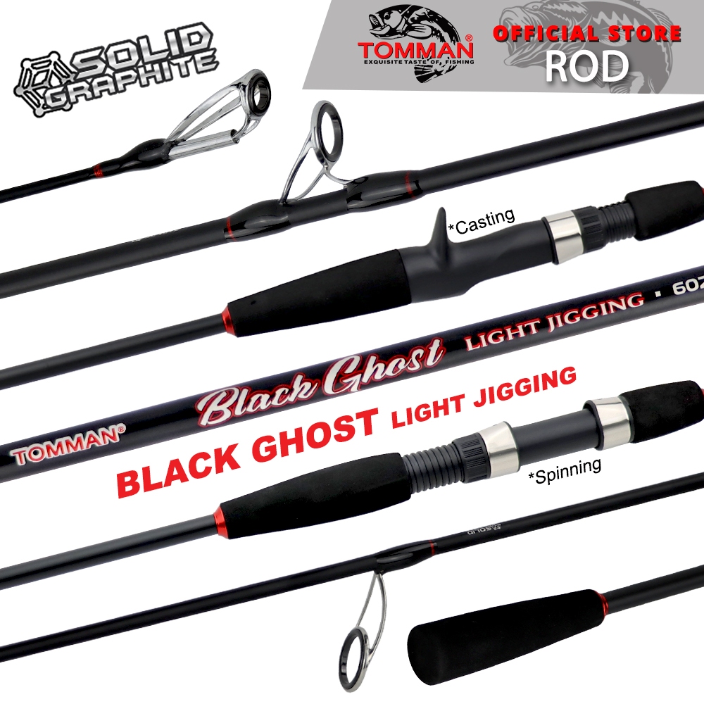 Tomman Black Ghost Light Jigging Spinning / Casting Fishing Rod (6'0ft ...