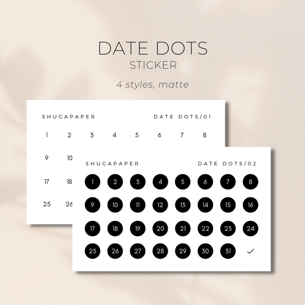 Date Dots Mini Sheet Sticker | Shopee Malaysia