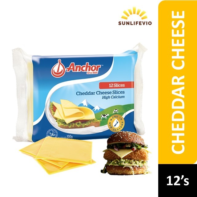 Anchor Slice Cheese 12's | Cheddar Cheese Slice (with ice pack ...