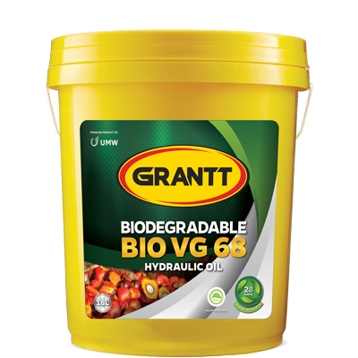 18L GRANTT BIO VG 68 HYDRAULIC OIL biodegradable aw68 | Shopee Malaysia