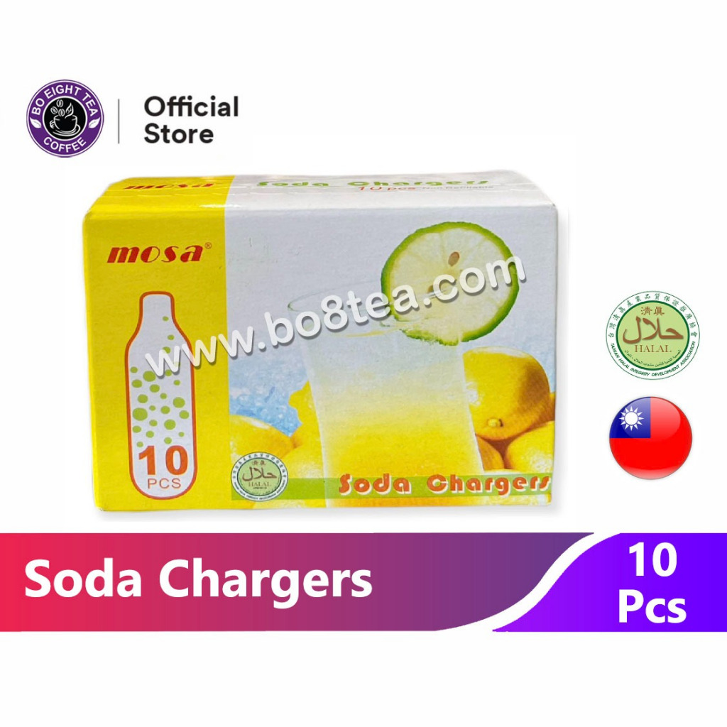 MOSA SODA CHARGES 10PCS 气泡子弹 CO2 SODA CHARGES /HALAL | Shopee Malaysia