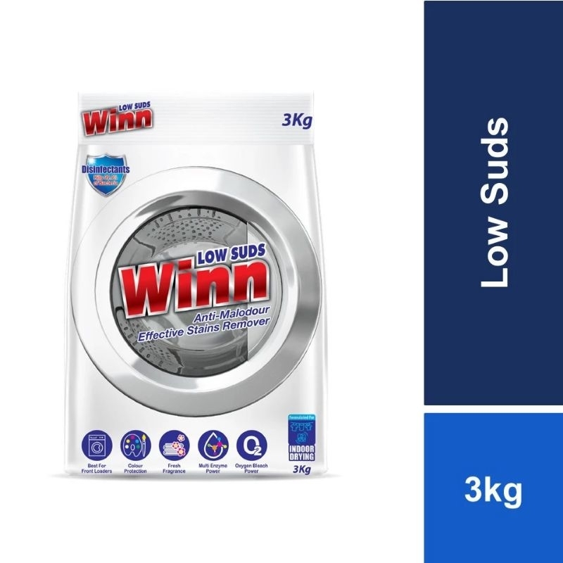Winn Low Suds Detergent Powder (3kg) | Shopee Malaysia