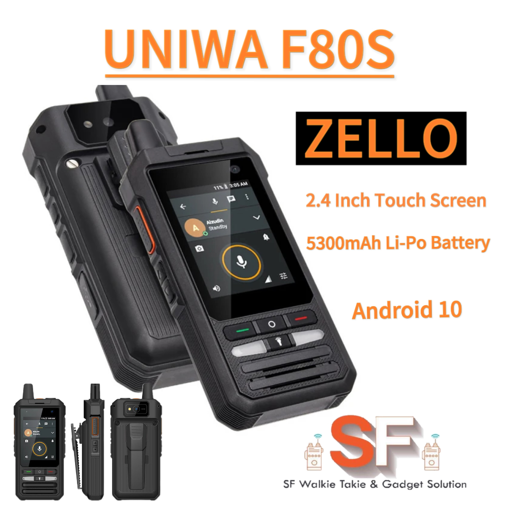 UNIWA F80S Android Zello Real PTT 4G Walkie Talkie | Shopee Malaysia