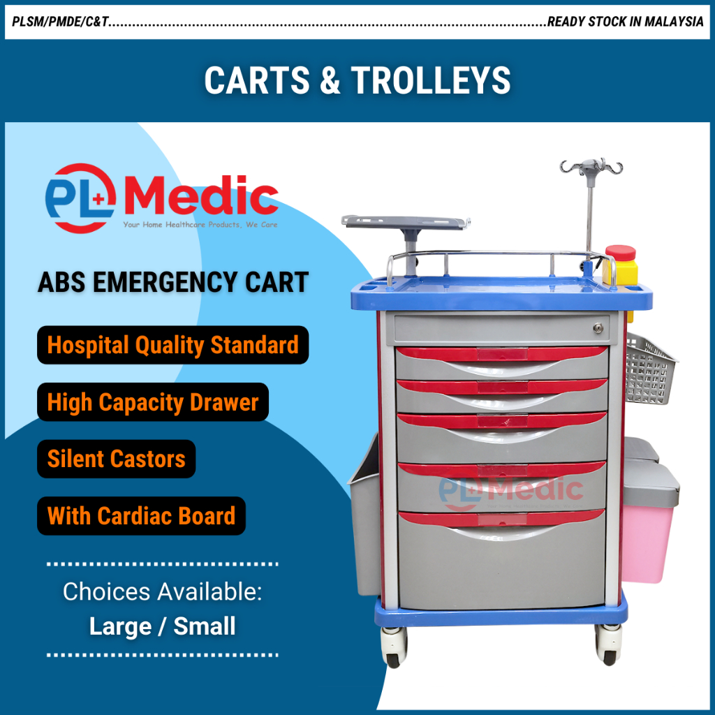 PLSM ABS Emergency Cart - High Quality Hospital Cart, Medical Crash ...