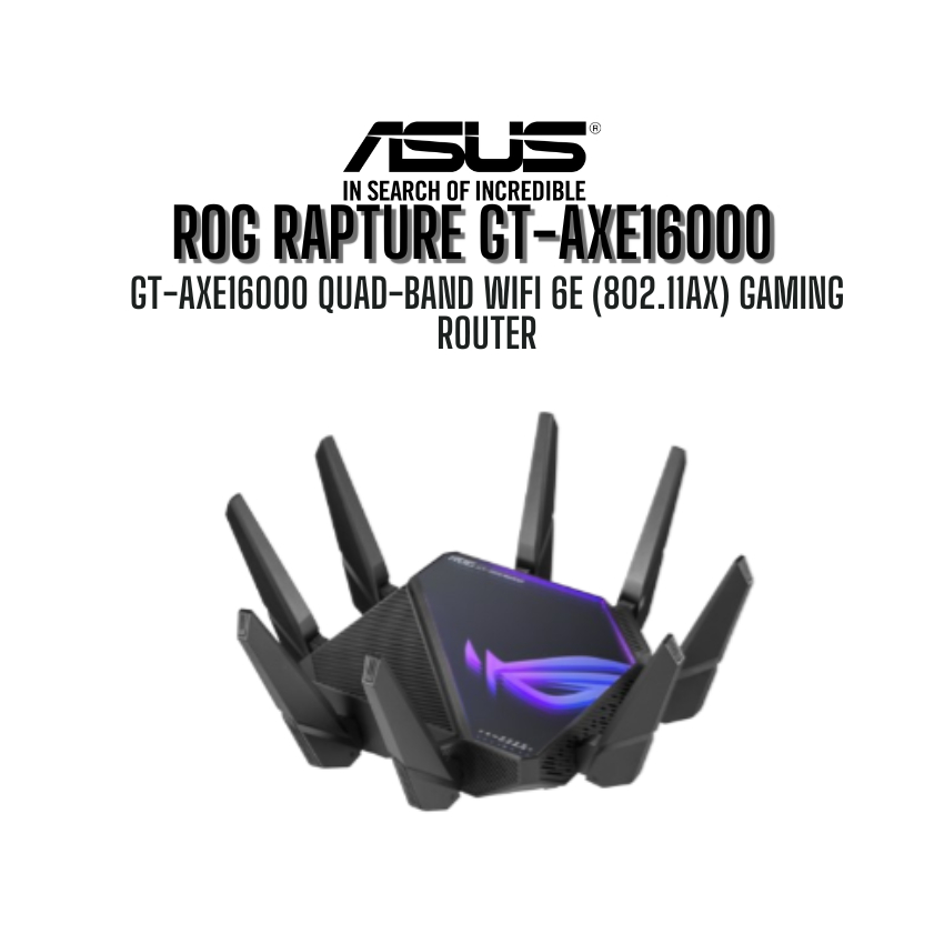 Asus ROG Rapture GT-AXE16000 quad-band WiFi 6E (802.11ax) gaming router ...