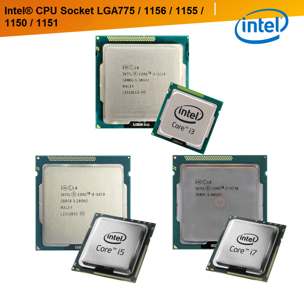 Intel® CPU Socket LGA1156 / 1155 Processor (Tray / No Fan) Used ...