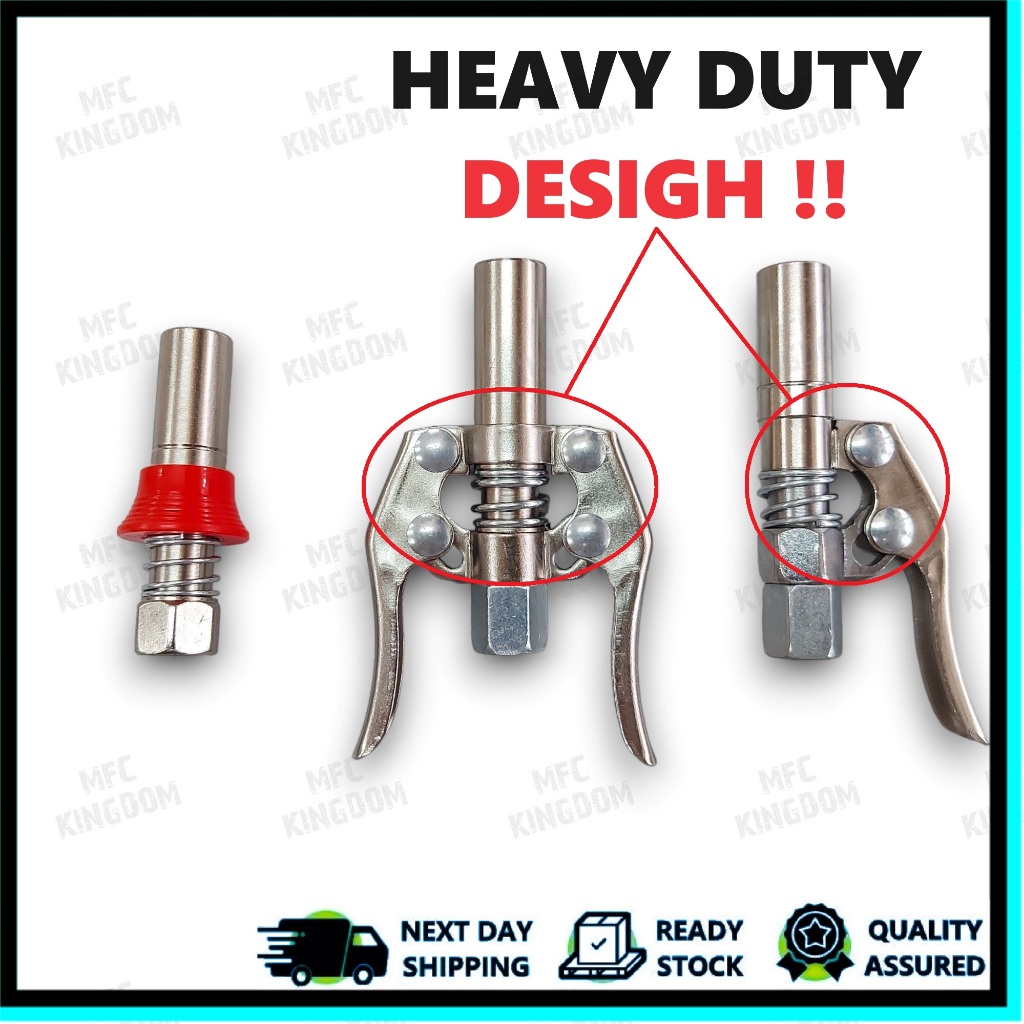 10000psi / 1/8" Handle Grease Gun Coupler / Hydraulic Coupler / Quick ...