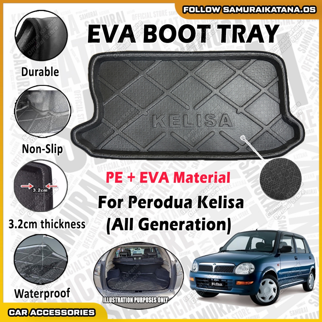 🔥 For Perodua Kelisa EVA Copolymer Car Boot Tray Trunk Tray Luggage ...