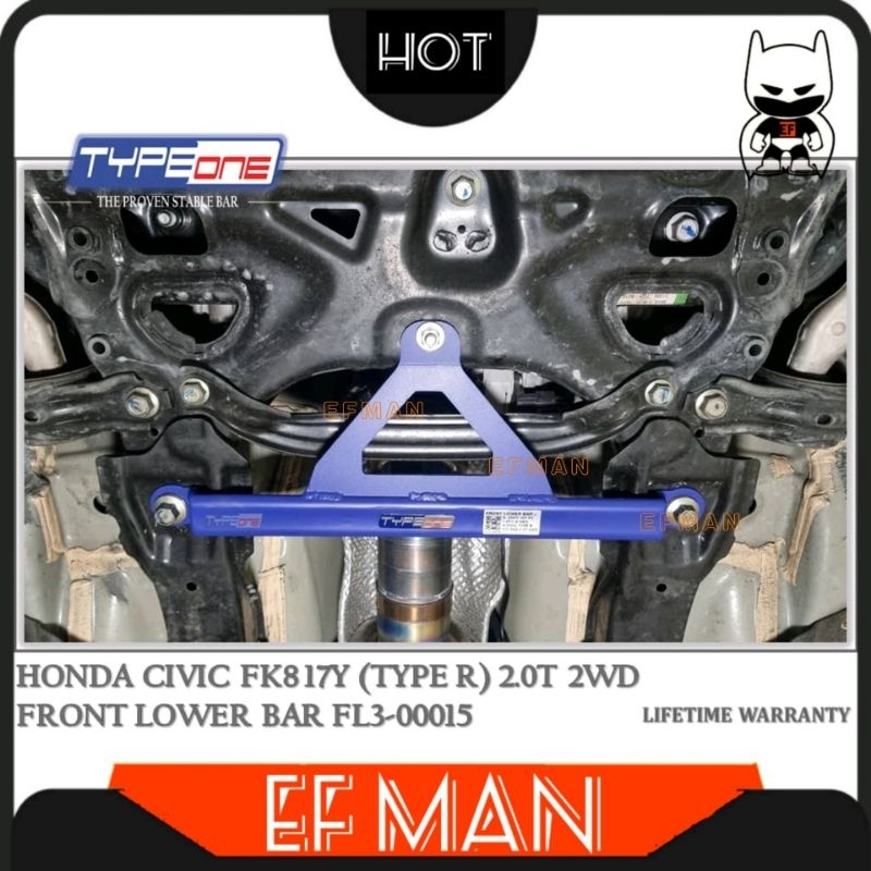 TYPE ONE HONDA CIVIC FK8 TYPE R STRUT BAR ANTI ROLL BAR LOWER BAR SIDE ...