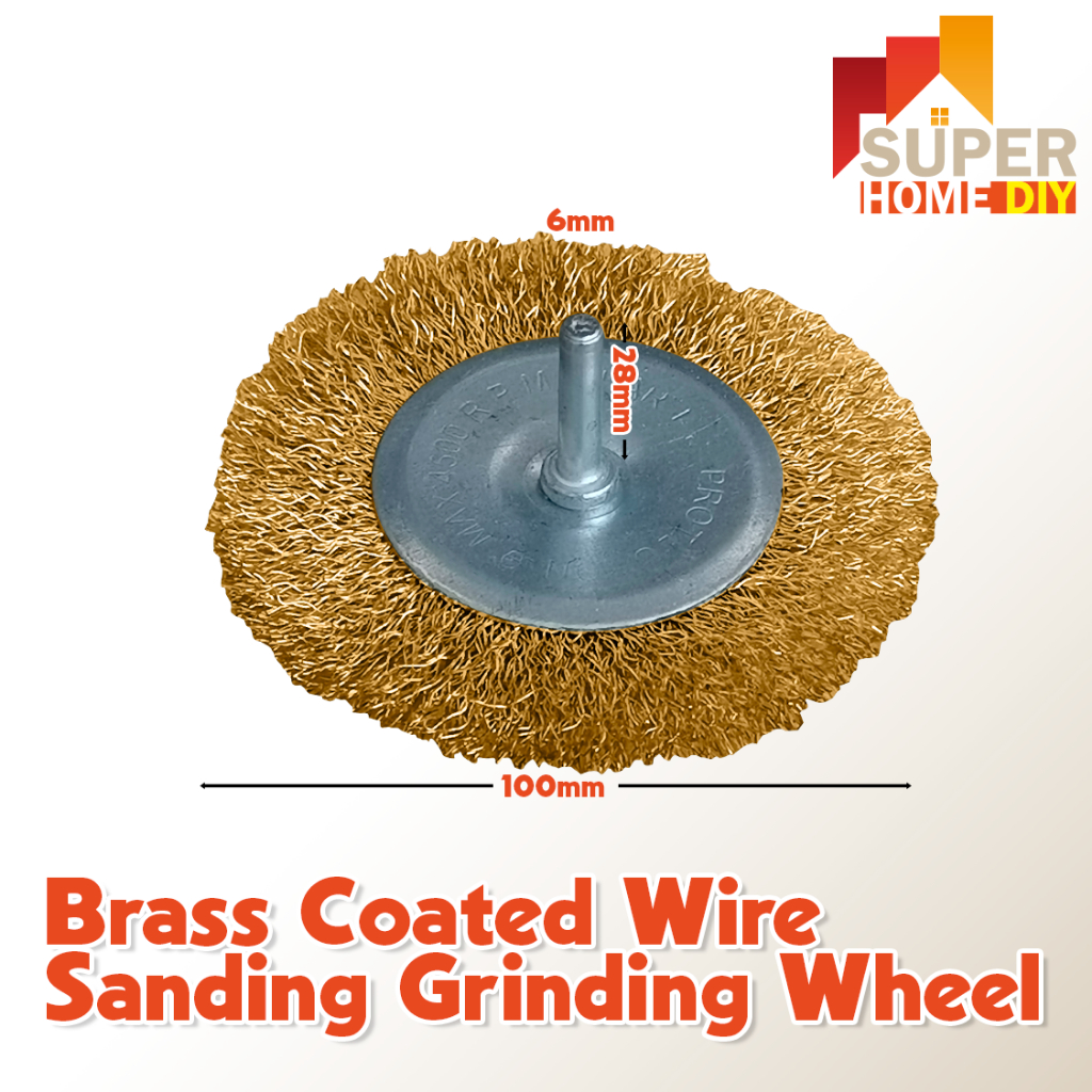 1pcs 6mm Copper Brass Wire Brush Burr Grinding Head for Rotary Drill ...