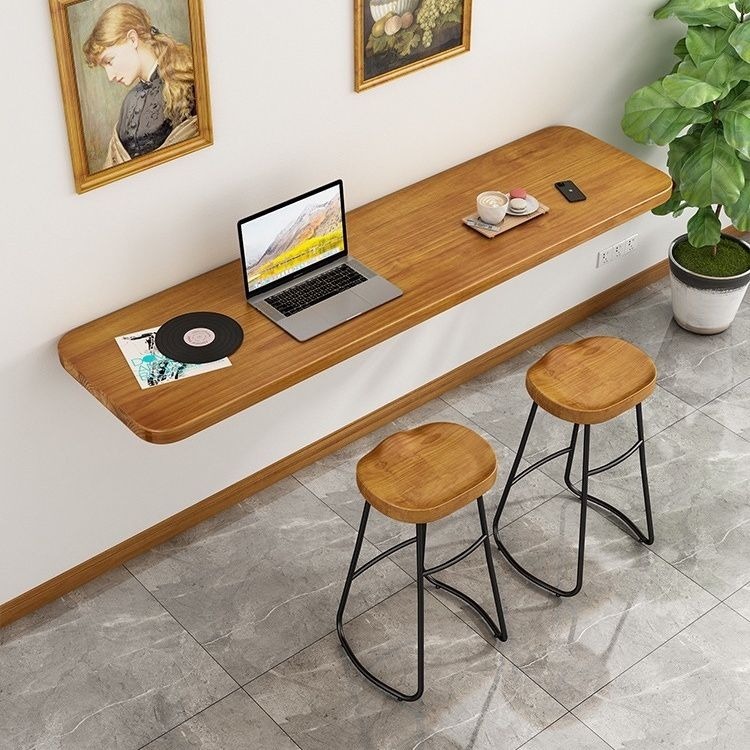 Solid wood wall bar table wall mounted folding table hanging table ...