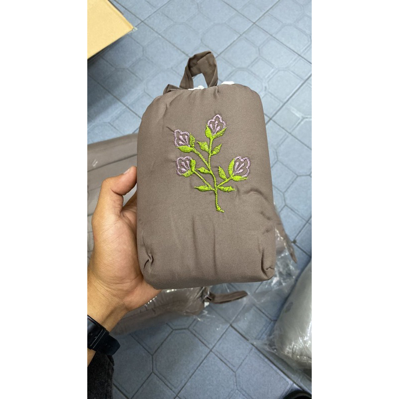 Telekung Travel Mini Pouch Telekung Dewasa Sulam Bunga [Free Beg ...