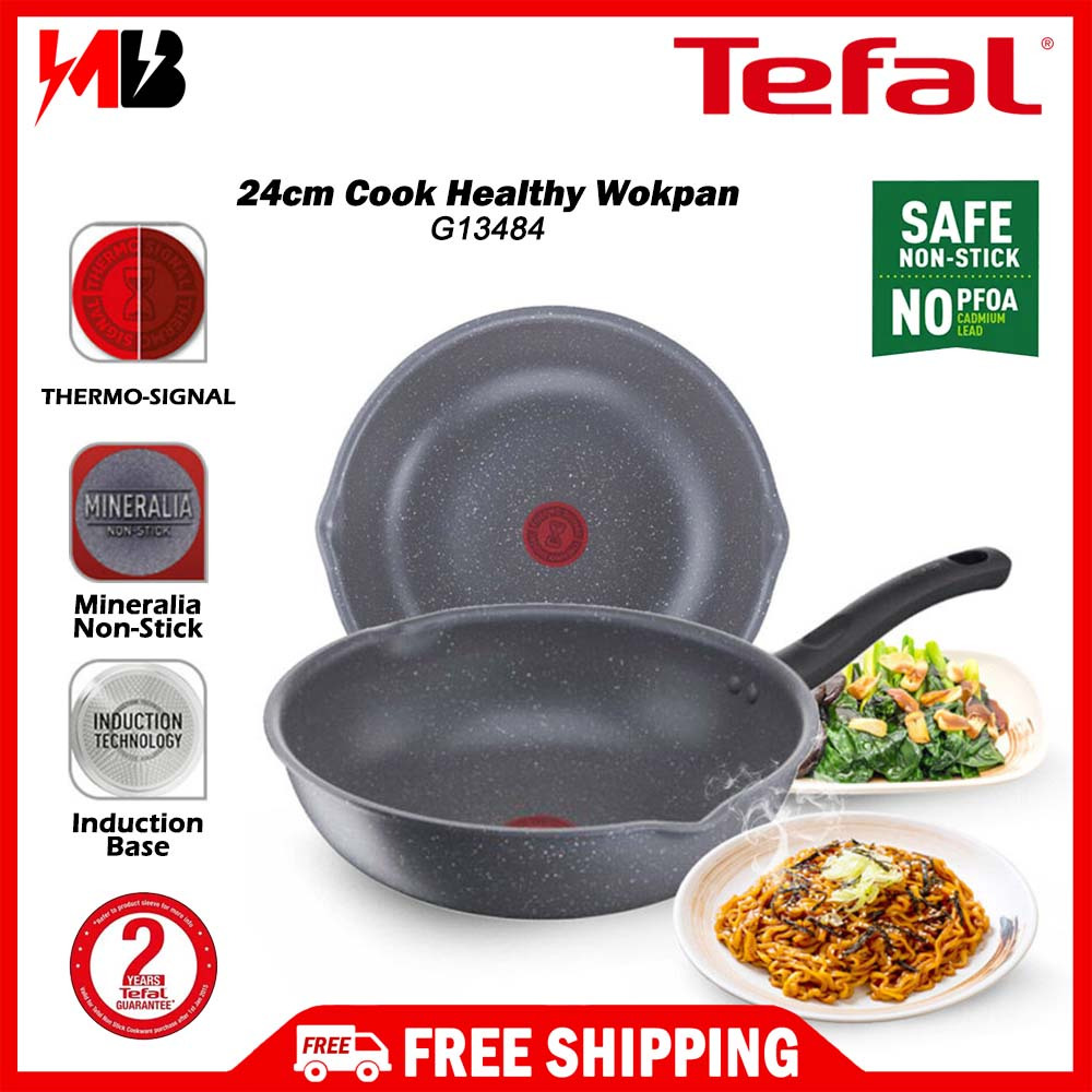 [NEW] Tefal Cook Healthy Induction Deep Frypan 24cm G13484 Wokpan ...