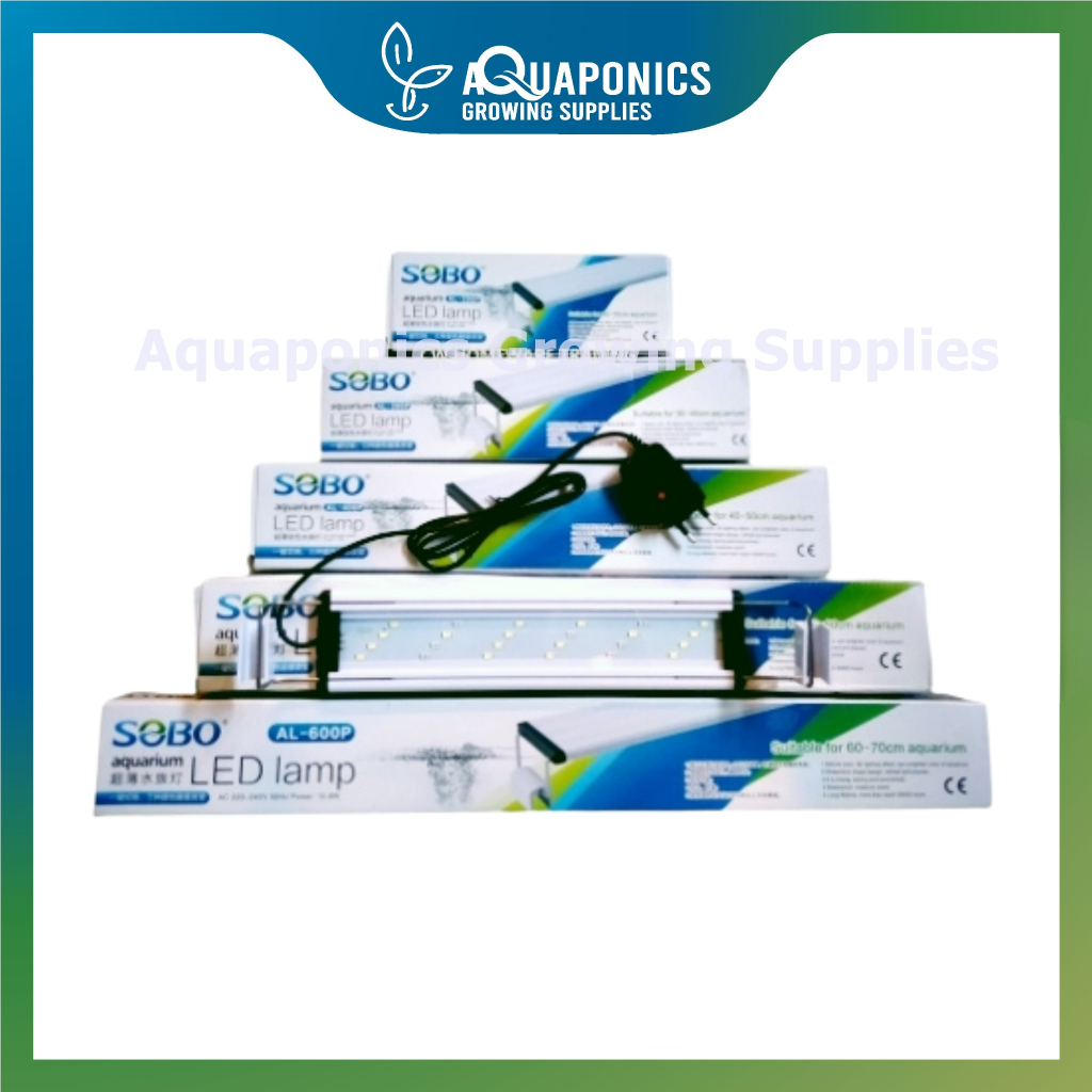 SOBO Aquarium LED Lamp Waterproof 3 Colours Super Bright Light Natural Color Blue White Red ...