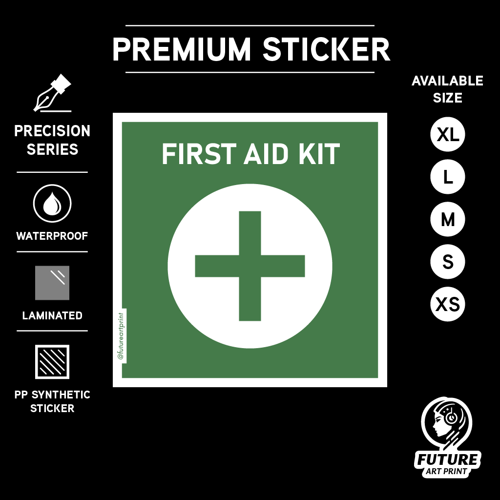 First Aid Kit. Medic Emergency. Premium Sticker Sign Notice Signage ...