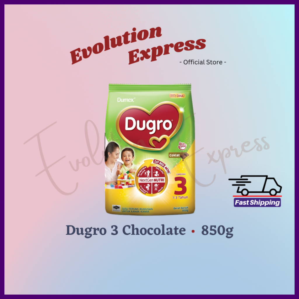 Dumex dugro 3 chocolate / Coklat 1-3 years (850g) EXP 6/2025 | Shopee ...
