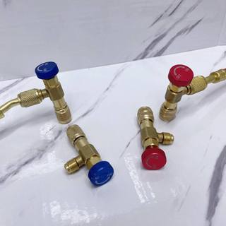 aircond outdoor unit refill gas safety charging valve red / blue r410a ...