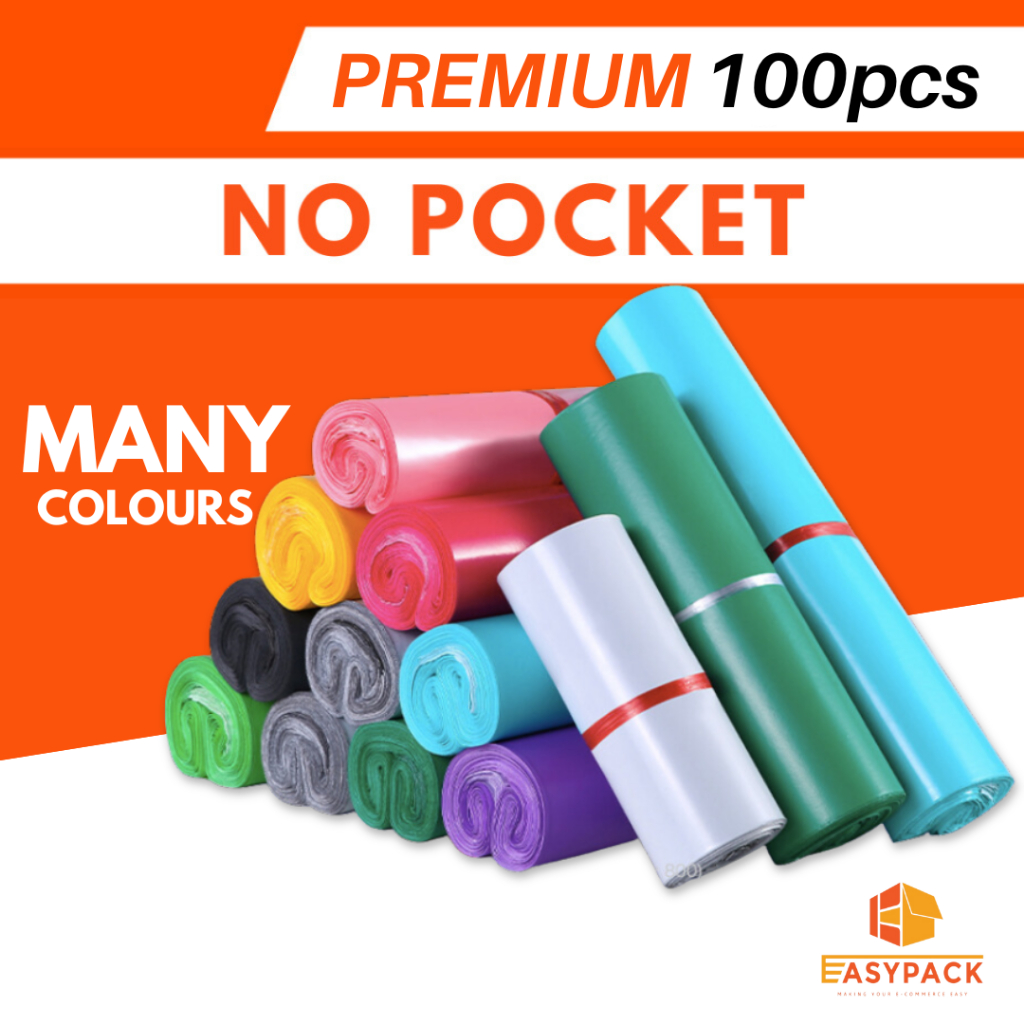 EASYPACK Courier Bag【No Pocket】Parcel Bag Packaging Bag Parcel Plastic Plastik Pos Flyers ...