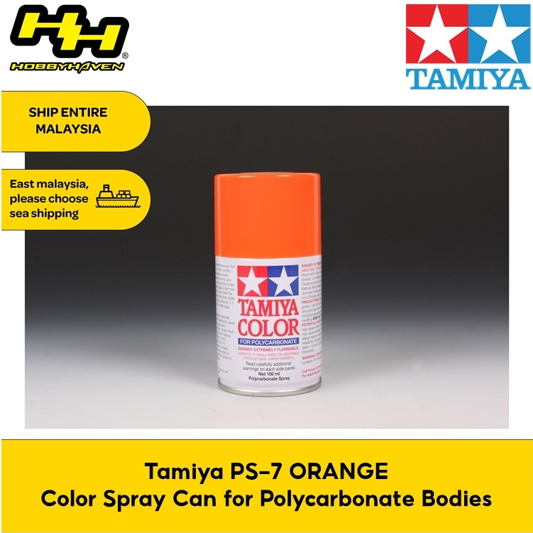 Hobby Haven Tamiya PS-7 ORANGE Color Spray Can for Polycarbonate Bodies ...