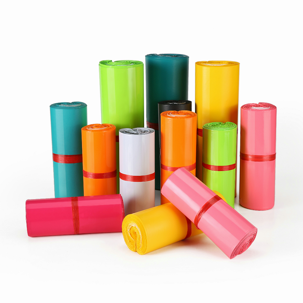 1pcs Parcel Postage Courier Flyers Plastic Bag With Stickers Plastik ...