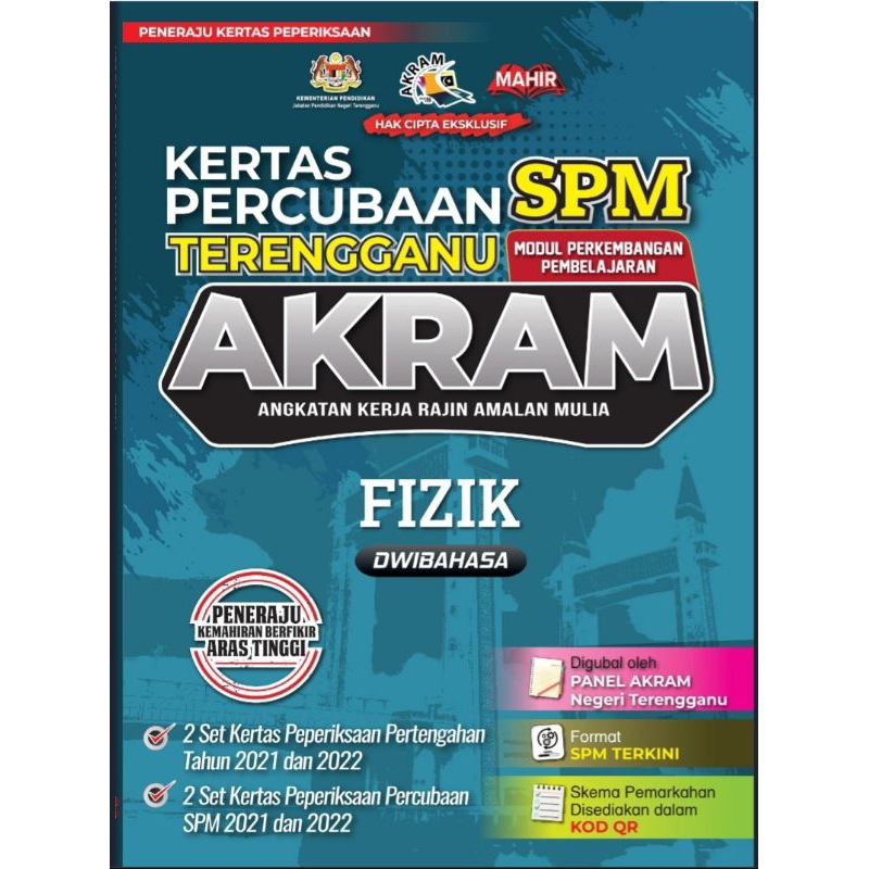 [2023] Kertas Percubaan SPM Terengganu AKRAM Fizik Dwibahasa | Shopee ...