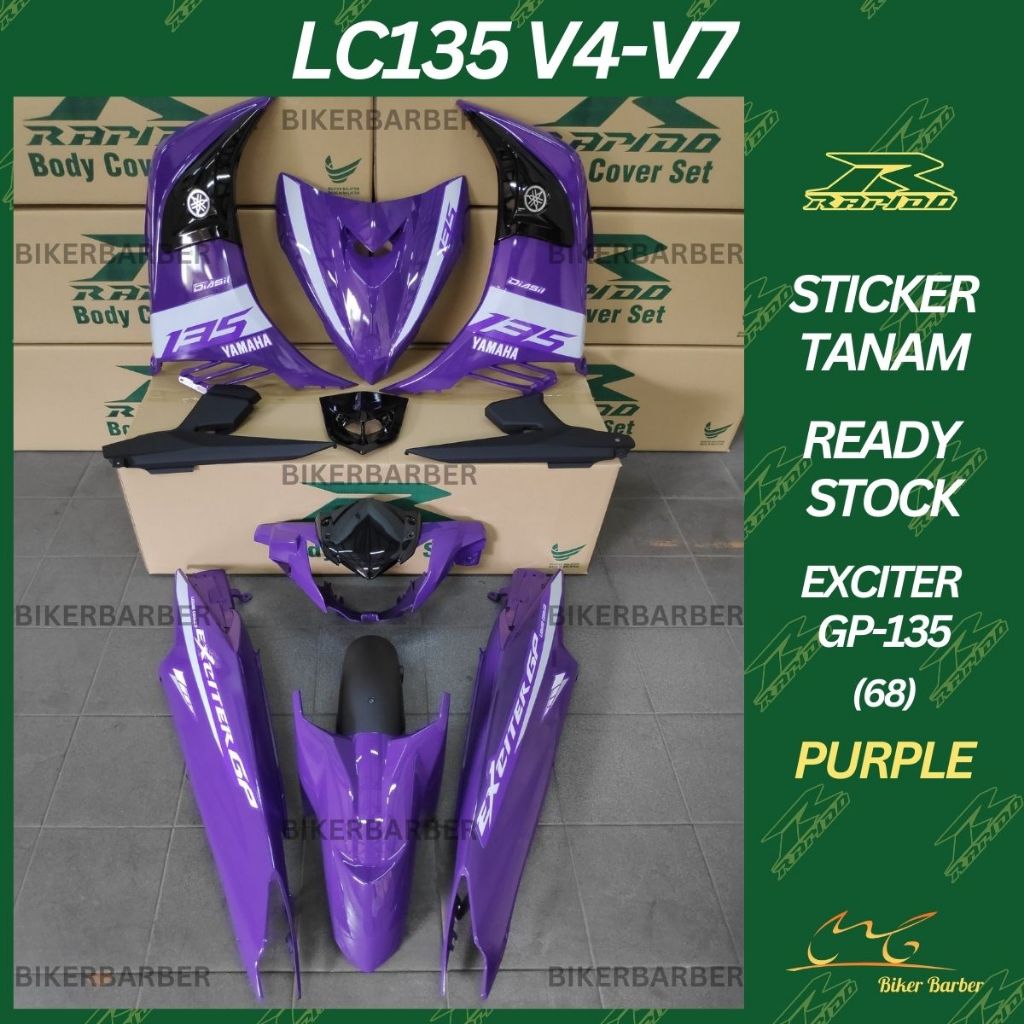 RAPIDO Cover Set Yamaha Lc135 V4-V7 Exciter Gp-135 Body Coverset ...