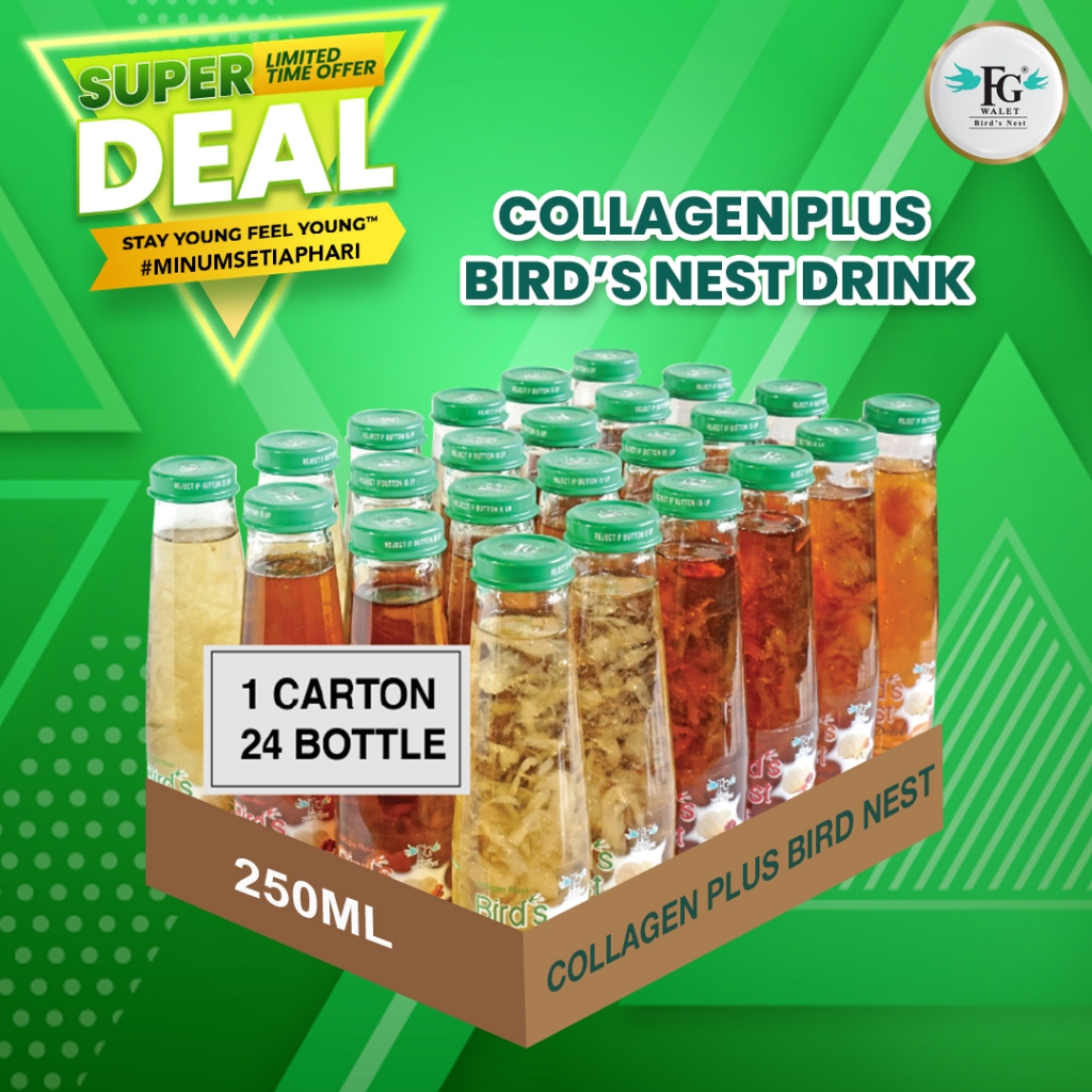 FG Walet Birds Nest W Collagen Plus 3in1 Aloevera | Honey Longan | Red ...