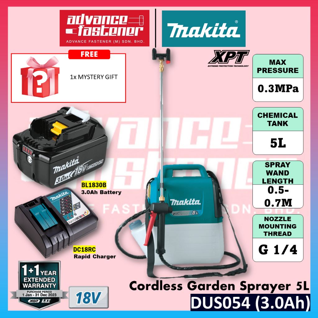 Makita DUS054 / DUS054Z 18V Cordless Garden Sprayer 5L | Shopee Malaysia