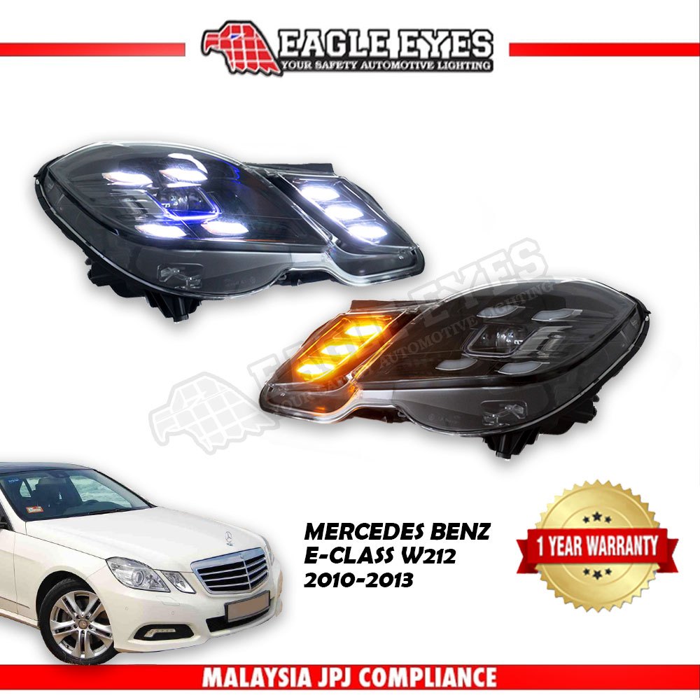 MERCEDES BENZ E-CLASS W212 2010-2013 LED DRL SIGNAL HEADLAMP | Shopee ...