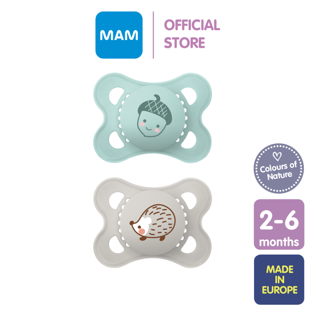 MAM Original Pacifier 2-6 Months Baby Soothers with Self Sterilising ...