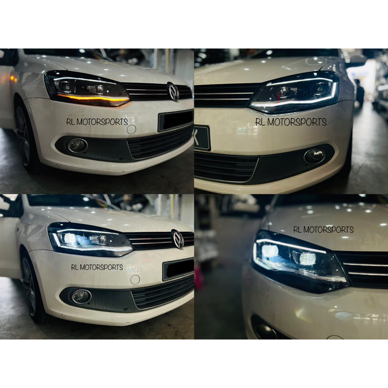 Volkswagen vento polo sedan hatchback facelift style LED projector ...