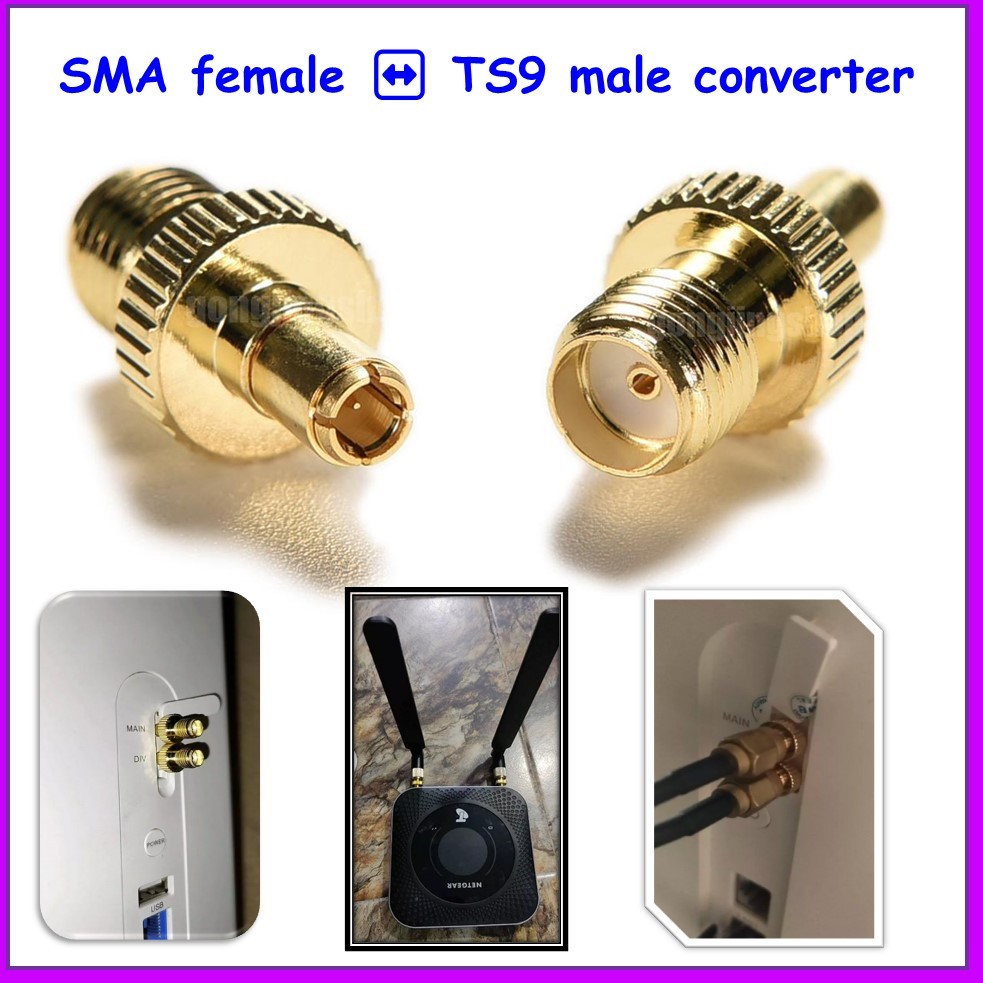 SMA Female to TS9 Male Adapter Converter for modem router B618 B529 5G ...