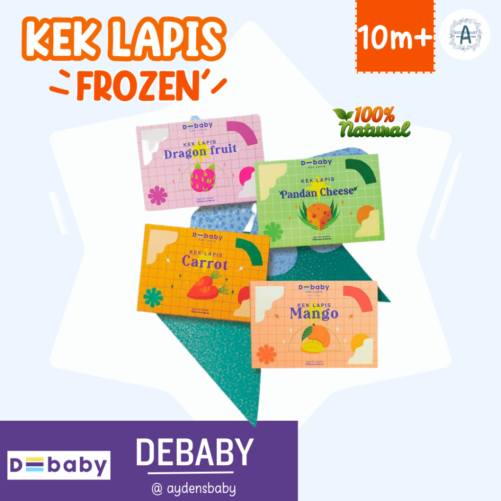 DEBABY FROZEN KEK LAPIS VERSI BAYI CAKE 10-12 Months+ NO SUGAR NO SALT ...