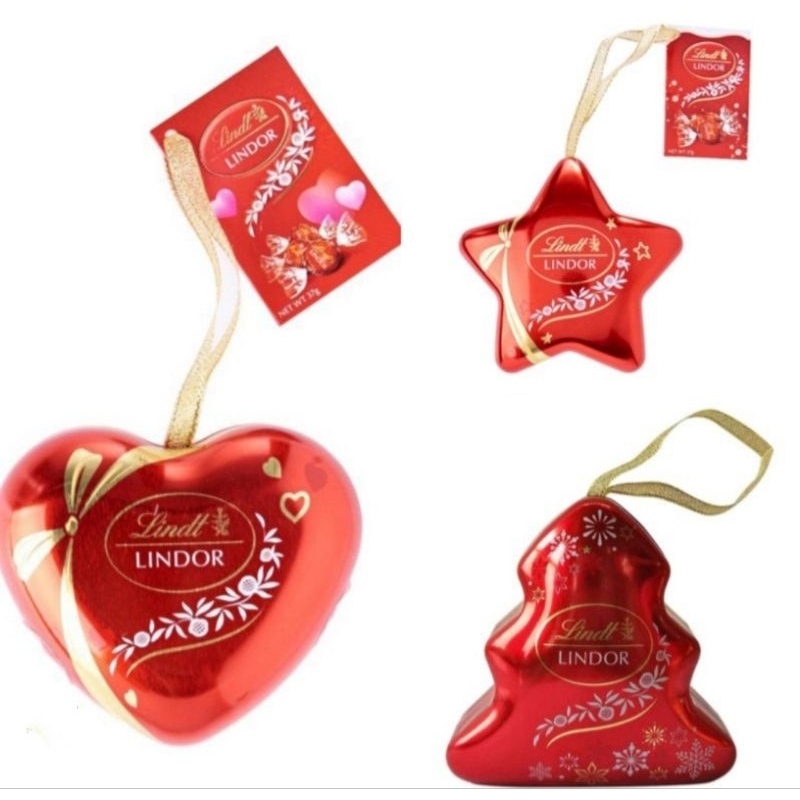 Christmas Lindt Lindor Mini Heart/Star/Tree Tin Chocolate 🇨🇭 Limited ...