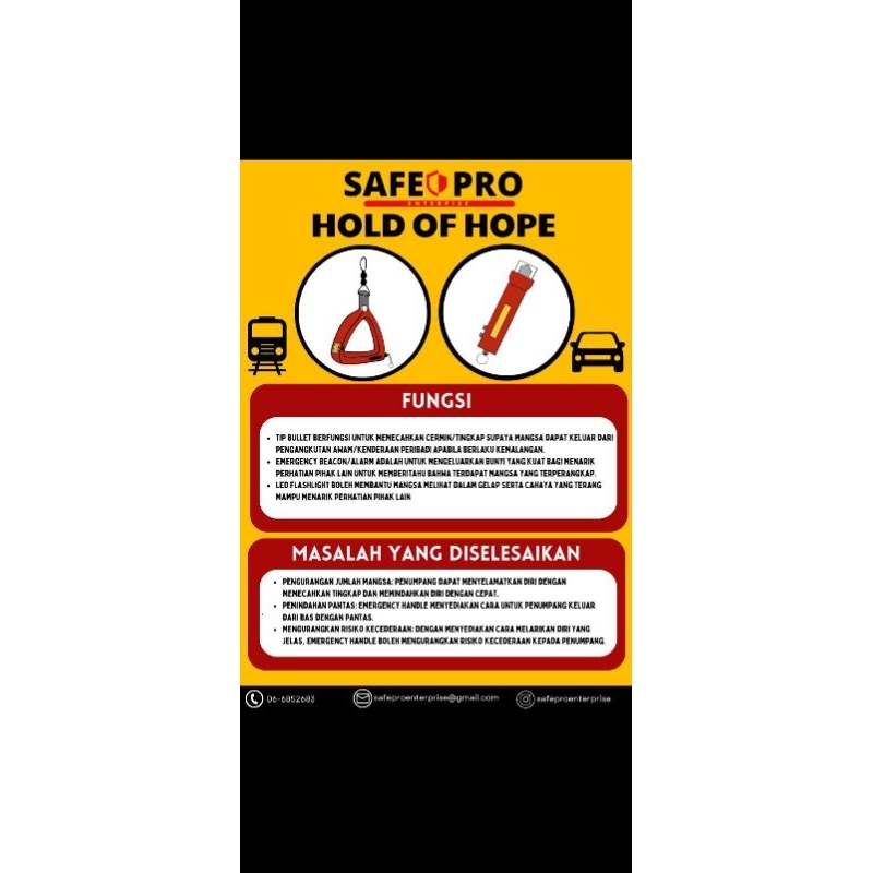 SAFEPRO ENTERPRISE - EMERGENCY HANDLE (Personal) | Shopee Malaysia