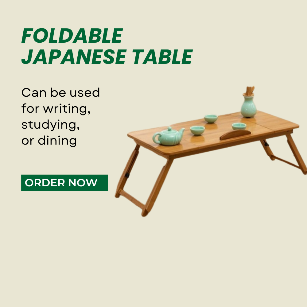 50 x 30 Foldable Japanese Table Minimalist Wooden Desk for Writing ...