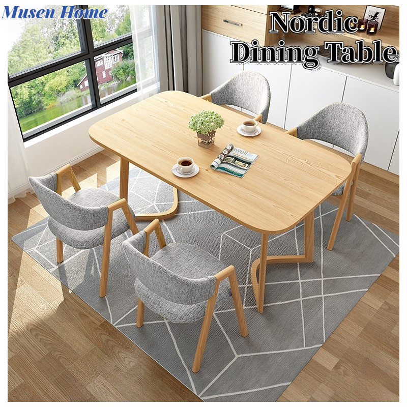 MUSEN Dining table Nordic style wooden table Dining table for 4-6 seats ...